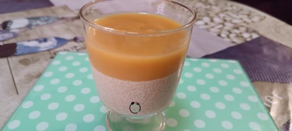 Como hacer postre de tapioca y melocotón en Thermomix - Cocinando con Mamy