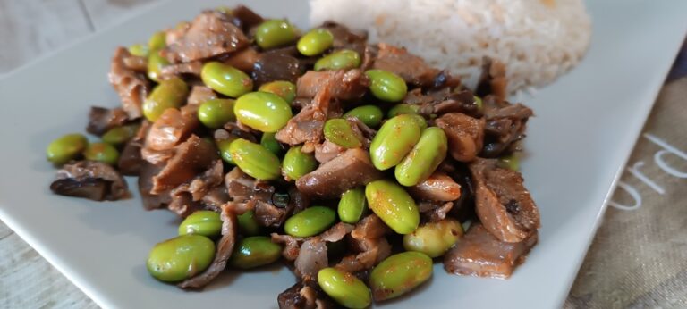 Como hacer edamames con setas al curry - Cocinando con Mamy